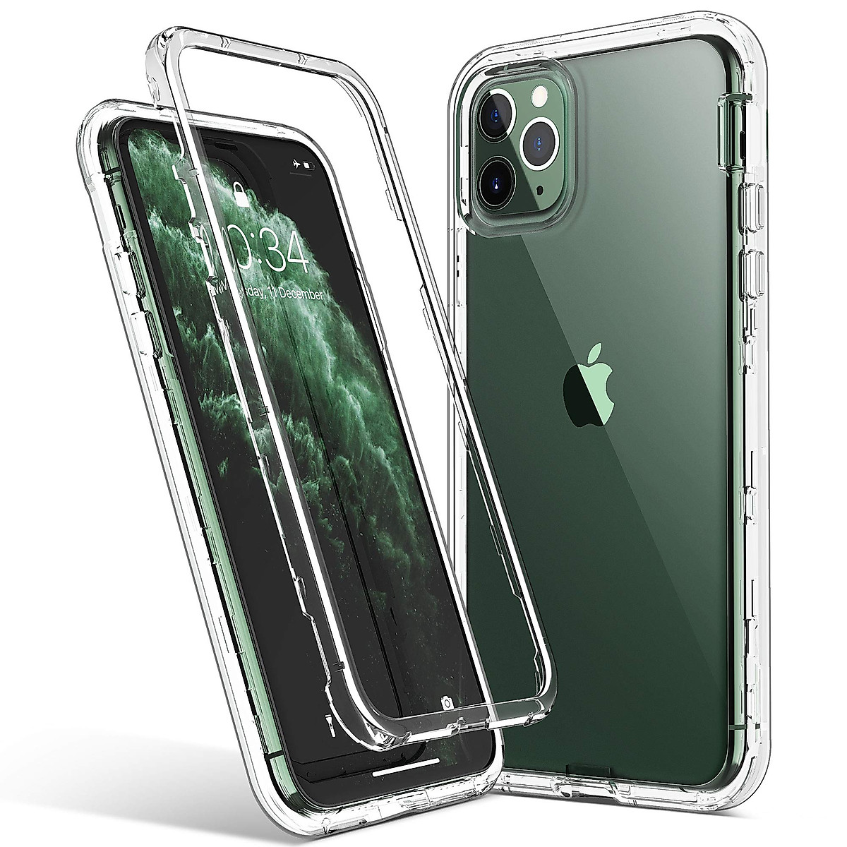 ULAK Compatible with iPhone 11 Pro Max Case, Crystal Clear Heavy Duty Shockproof Rugged Transparent Soft TPU Protective Bling Phone Cover for iPhone Pro Max 6.5 inch (2019), Clear
