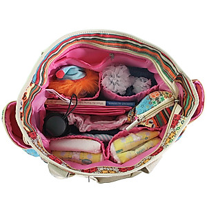 KF Baby Bohemian Diaper Bag Value Set, Crossbody Strap, Stroller Hooks, More