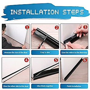 Under Door Draft Stopper 37 Adjustable Window Door Sweeps Easy to Cut and Washable Energy Saving Reduce Noise Window p15414 0