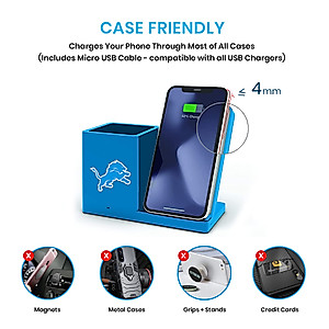 SOAR NFL Wireless Charger and Desktop Organizer, Green Bay Packers