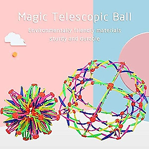 Expandable BreathingColorful Inflatable Ball Expandable Magic Ball, Suitable for Practicing Yoga, deep Breathing, Toy Ball relieves Stress and Anxiety Boys and Girls