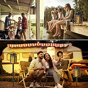 Outdoor Bluetooth Speaker,Wireless Bluetooth Speaker with Torch Light,IP65 Waterproof LED Flame Atmosphere Lantern Speaker for Party Garden Camping Patio Men Women Couples Dads Moms