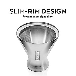 BrüMate MargTini 10oz Martini Margarita Tumbler - Made With Vacuum-Insulated Stainless Steel (Carrara)