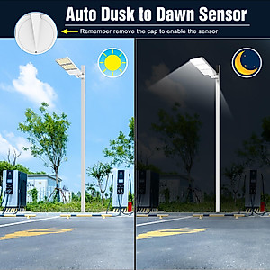 4 PCS 320W LED Parking Lot Lights w/ Photocell, UL DLC Listed LED Shoebox Pole Lights Outdoor Adjustable Slip Fitter & Arm Mount, 5000K IP65 Commercial Street Area Light for Roadway Driveways Stadium