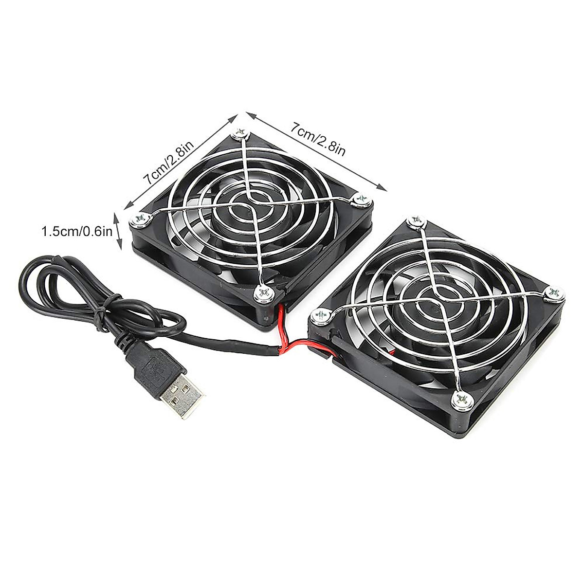 Router Fan Cooler,5V Quiet USB Router Heat Dissipation Dual Cooling Fan,for ASUS RT-AC68U AC86U EX6200 for Tengda AC15 Router