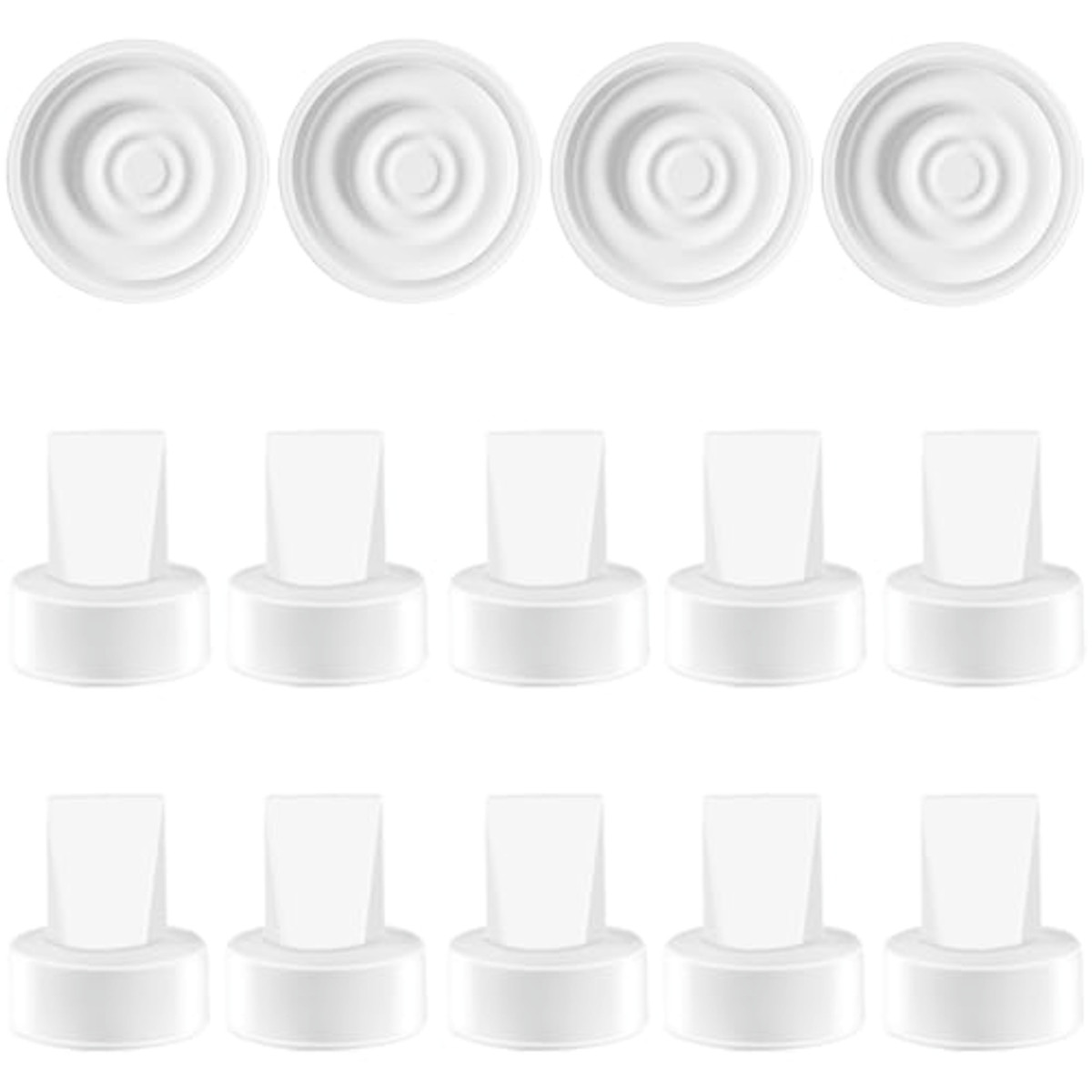10pcs Duckbill Valves and 4pcs Silicone Membrane Replacement Parts Compatible with Spectra S1 Spectra S2 Spectra 9 Plus Breast Pumps,Replace Original Spectra Pump Parts