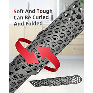 Makaduo Sink Protectors for Kitchen Sink, Silicone Kitchen Sink Accessories, Sink Mats for Stainless Steel Sink, Porcelain Sink, Large Folding Dish Drying Mat, Heat Resistant, Non-Slip, Grey