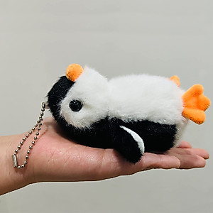 Alodidae 9 Pcs Mini Penguin Stuffed Animal Plush Keychain Toys Cute Penguin Gifts Penguin Party Supplies Small Penguin Hanging Pendant for Bag Christmas Tree (Black Pink Grey)