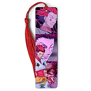 Bookmarks Ruler Metal Hisoka Bookworm Hunters Measure Bookography Reading Tassels for Book Bibliophile Gift Reading Christmas Ornament Markers