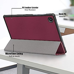 Tablet PC Case Case Compatible with Samsung Galaxy Tab A8 2021 (SM-X200/X205) Tri-Fold Smart Tablet Case,Ultra Slim Lightweight Stand Case Hard PC Back Shell Folio Case Cover,Auto Sleep/Wake Tablet Ca