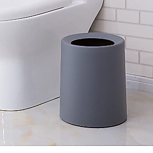 UNNIQ Trash can, Plastic You Haven't Seen Round Trash Can, Trash Can Recycling Bin, Bathroom, Kitchen, Bedroom, Home Office, Outdoor Trash Can Recycling (Color : White, Size : Small)