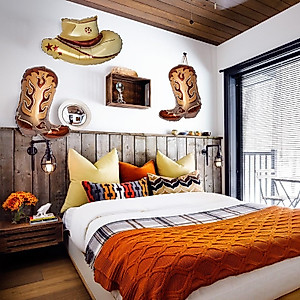 Lidmada 4Pcs Western Cowgirl Party Balloons, Cowgirl Boot Balloon Cowboy Hat Foil Balloons, Western Cowgirl Birthday Party Decorations Last Rodeo Bachelorette Party Supplies (Brown)