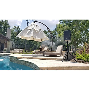 Mistcooling System - High pressure Misting System - Stainless Steel Tubing - 1500 PSI Misting Pump - DIY Misting System - Residential, Commercial & Industrial - (18 Ft Mist Line - 10 Nozzles)