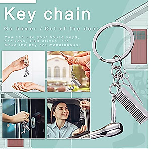 Sandistore125 Powe Small Screwdriver Set Keychain Hair Dryer Other 11 in 1 Screwdriver Replacement Bits (Silver, One Size)