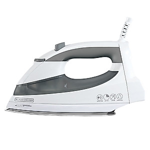 BLACK+DECKER Black & Decker F976 Quickpress Iron with Smart Steam Technology, White/Silver