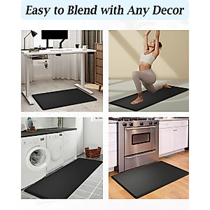 Artnice Anti Fatigue Mat Standing Desk Office One Piece,0.75" Memory Foam Kitchen Mats for Standing,Standing Mat for Standing Desk for Floor, Office, Sink(17.3" x 28")