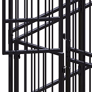 loibinfen Outdoor Heavy Duty Dog Kennel, Steel Dog Playpen,78.7" Height Portable Dog Fence, Dog Crate Cage Kennel Outdoor Dog House, Dog Exercise Pen for Small/Medium/Large Dogs, 79.3 ft²