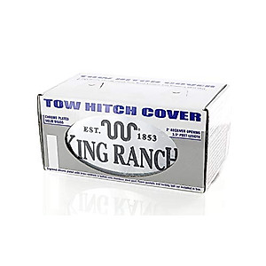 King Ranch est. 1853 Wordmark Chrome Plated Trailer Hitch Cover Plug (2 inch Post)
