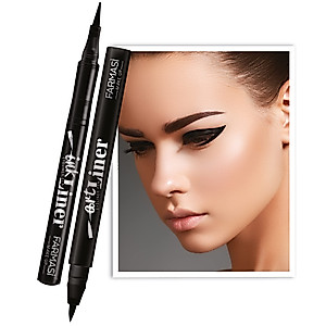 FARMASI Makeup Ink Liner, Enriched Waterproof Formula and Long Lasting Wear, Smudge Resistant, Sweat Resistant, Quick Drying, Black, 0.03 fl. oz. / 1.2 ml