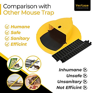 Mouse Trap Bucket Flip Lid, Bucket lid Mouse Rat Traps, Humane Mouse Trap Indoor Outdoor, Multi Catch and Auto Reset, 5 Gallon Bucket, Mouse Rats Trap Bucket Lid Slide in Bucket, with Gloves