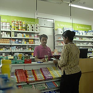 BannerBuzz Hanging Sneeze Guard Clear Acrylic Barrier 5mm Thickness, Easy to Install - Cough Guard Plastic Shield Screen for Retail Stores, Cashier, Receptionist (40" x 32")