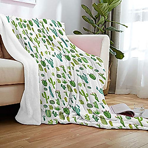 Plush Fleece Throw Blanket | Fuzzy, Soft, Warm, Cozy, Reversible Blanket for Bed Couch Sofa Chair Travel- 39" x 49" Catus Collection