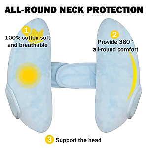 Baby Car Seat Head Neck Support, Toddler Adjustable Stroller Safety Insert, Banana U-Shape Travel Headrest Cushion