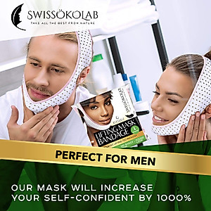 Reusable Face Slimming Strap Double Chin Reducer V Line Mask Chin Up Patch Chin Mask V Up Contour Tightening Firming Face Lift Tape Neck Bandage V-Line Lifting Patches V Shaped Belt