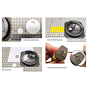 ANSAI Circular Cutter Model Hobbies Crafts Tool Cutting Dedicated Circle (1mm-50mm) Stepless Adjustment