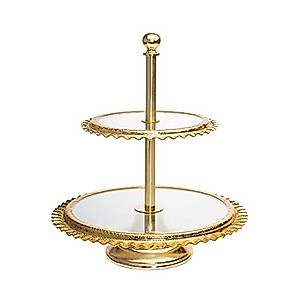 Godinger Ripple Gold 2 Tier Platter Tray