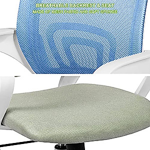 Geniqua Ergonomic Office Chair Mesh Desk Chair Computer Chair Lumbar Support Modern Rolling Adjustable Swivel Task Chair for Home Office, Purple