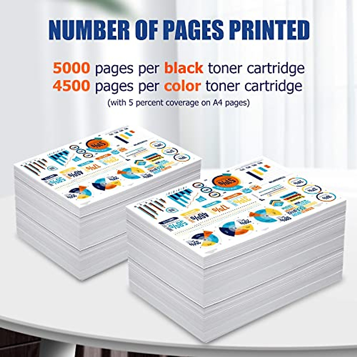 RUYY (2BK+1C+1M+1Y, 5PK) TN-433 TN433 TN433BK TN433C TN433M TN433Y Toner Cartridge High Yield Replacement for Brother HL-L8260CDW L9310CDWT DCP-L8410CDW MFC-L8610CDW L9570CDWT Toner Printer