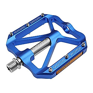MZYRH Mountain Bike Pedals MTB Pedals,3 Sealed Bearings Bicycle Pedals with Reflectors,9/16" Non-Slip Bike Pedals Platform Bicycle Flat Alloy Pedals for Road BMX MTB