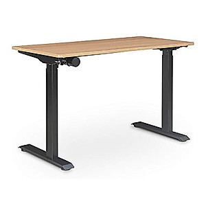 Serta Creativity Electric Height Adjustable Desk, 47" Inch Wood Desktop Sit Stand Table for Office, Work from Home Furniture, Easy to Assemble, Light Brown