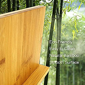 Bamboo Large Magnetic Knife Block, Bamboo Knife Holder with Powerful Magnet, Kitchen Knife Organizer Block for Storage, Double Sided Magnetic Knife Holder(11.8"x8.6")