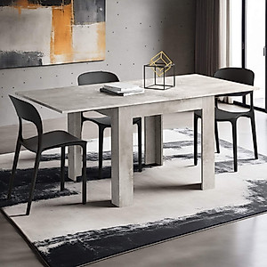 Mobili Fiver, Square extendable dining table, Eldorado, Rustic Wood, Made in Italy