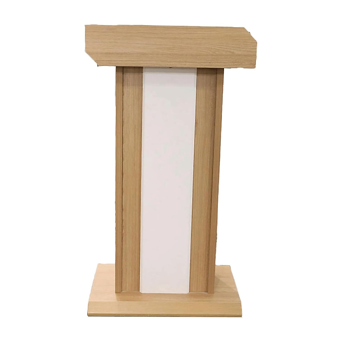 Modern Podium Stand Wooden Floor-Standing Lecterns with Storage Rack Podium Floor-Standing Pulpits Can Bear Up to 150 Kg