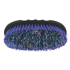 Tail Tamer Firm Synthetic Horse Grooming Brush with Rubberized Grip Back - Small