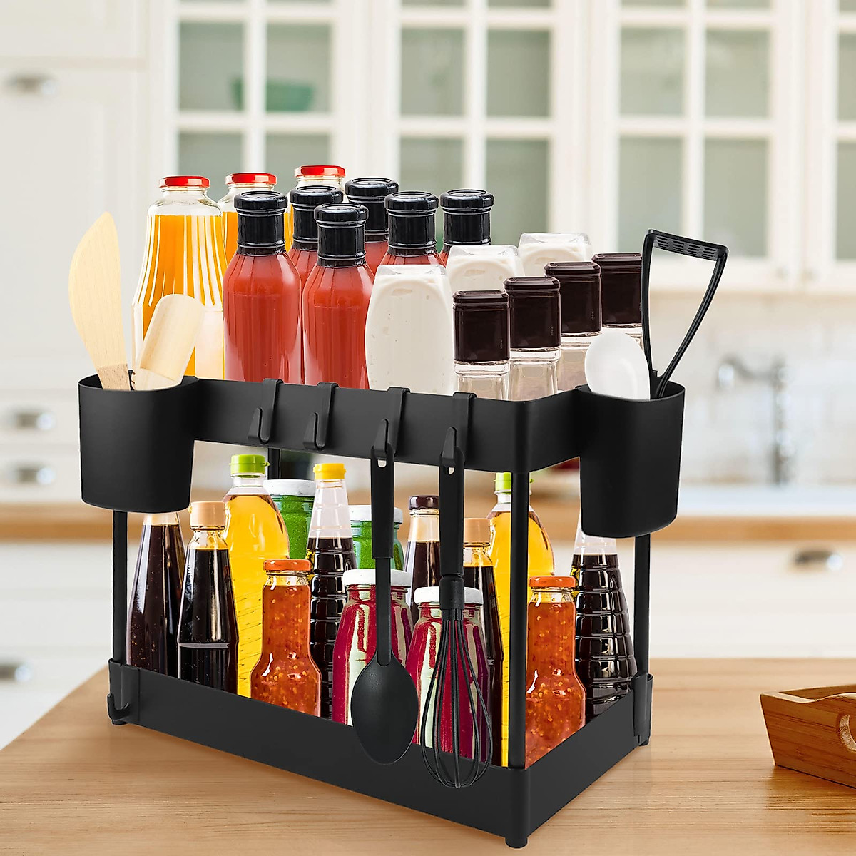 Fegat Under Sink Organizer,Bathroom Organizer Shelf Holder,Under Kitchen Sink Storage, 2-Tier Cabinet,Under Cabinet Storage for Kitchen, Bathroom, Countertop, Office For Home organization