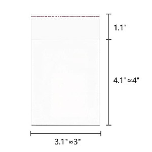 3x4 cellophane bags 1000pcs Clear Self Adhesive Cello Bags 1mil Resealable OPP Poly bags for Jewelry Earrings Candies Bakery Candle Soap Cookie (4 Sizes to Choose from)