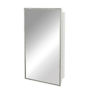 Zenith Products 105, Stainless Steel Framed Medicine Cabinet, 16 in x 26 in