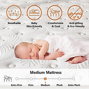 Twin Mattress 12 inch, Hybrid Memory Foam Mattress with Pocket Springs, Twin Size Mattress, Colchones Twin, Mattress in a Box, Medium Firm, Pressure Relief, Upgraded Support, CertiPUR-US, 39"*75"*12"