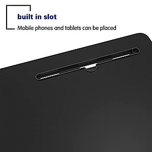 SogesHome 31.5 inch Adjustable Mobile Bed Table Portable Laptop Computer Stand Desks with Tablet Slot Cart Tray, Black