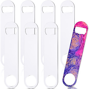 Sublimation Blank Bottle Opener Stainless Steel Flat Bottle Opener Flat Bottle Opener Blank Beer Bottle Opener for Kitchen or Restaurant Custom Personalized Sublimation Photo(,)