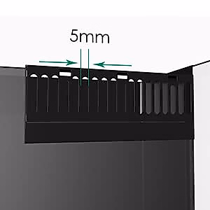 LANDEN 40C 11 Gallon Ultra Clear Glass Rimless Low Iron Aquarium Tank with Rear Filtration Chamber(Return Pump Included) for Salt and Fresh Water,15.8Wx15.8D×15.8H in(40x40x40cm) 6mm Thickness