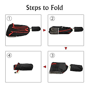 AMO NENES 25~30L Lightweight Hiking Backpack, Foldable Waterproof Packable Backpack for Travel Camping Outdoor Hiking Daypack (Black)…