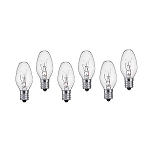 UI PRO TOOLS Mini Warm Clear Night Light Bulb Replacement Bulbs - 6 PC