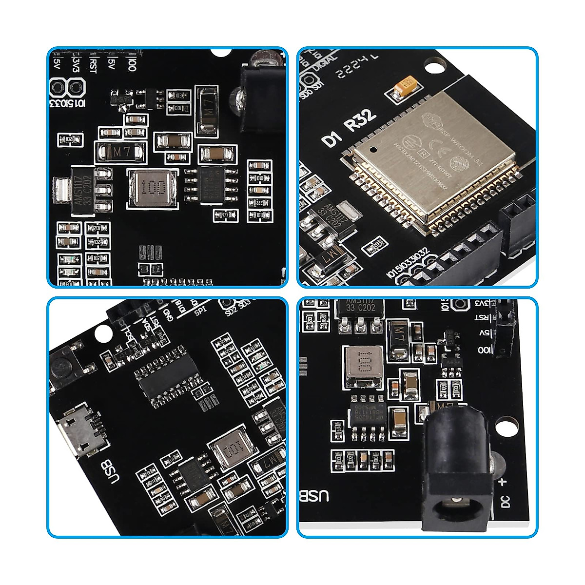 5Pcs ESP32 ESP-32 WiFi Bluetooth Board Module CH340 4MB Flash with Micro USB Development Board