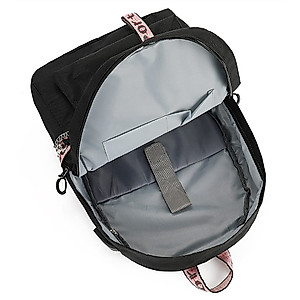 SPIRTUDE My Hero Academia Backpack for School Toga Bookbag Anime Rucksack with USB Charging Port 17inch (Toga Black)