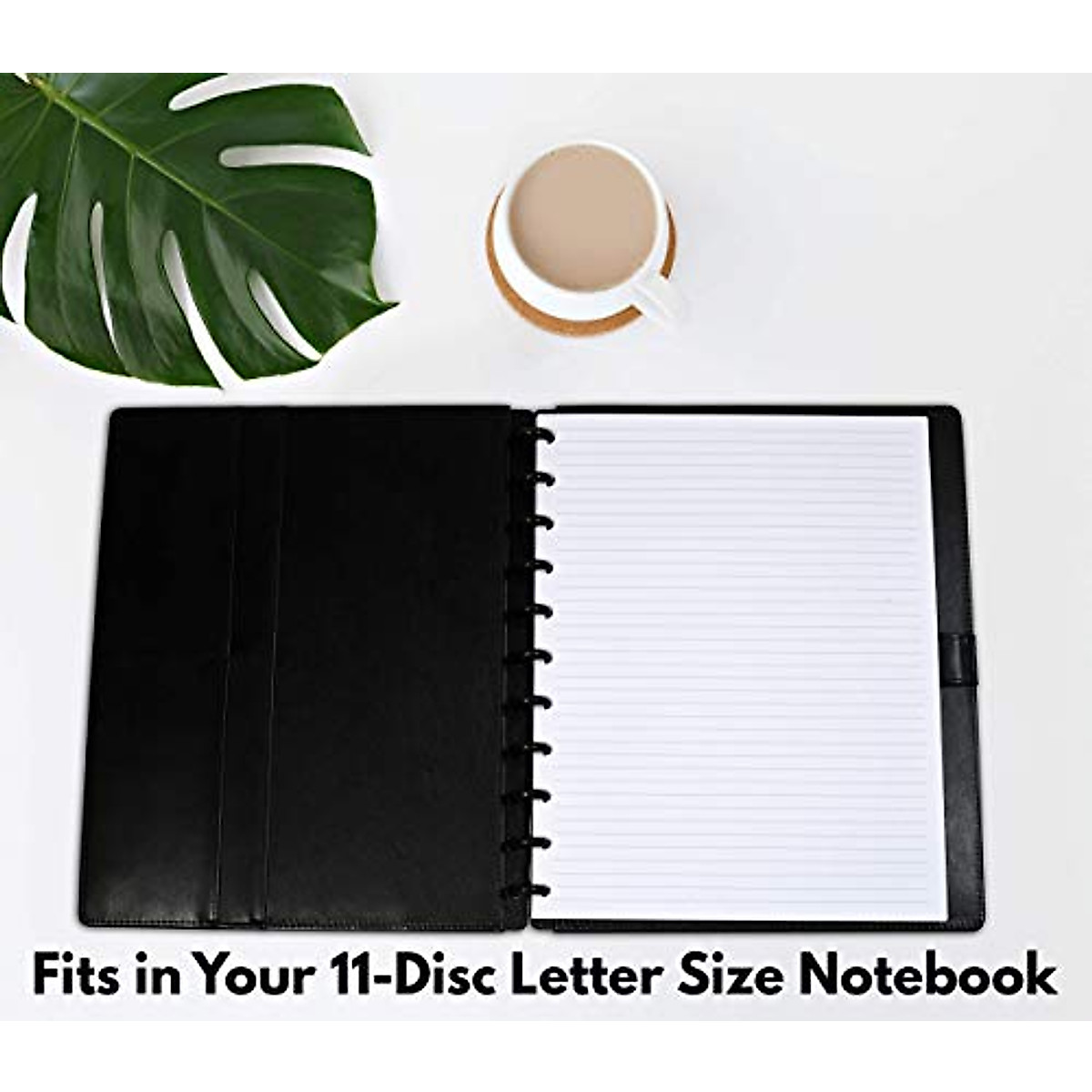 Discbound Letter Size Lined Paper Refill, 250 Sheets (500 Pages), 8.5 in x 11 in, 100 GSM, 11 Disc Notebooks
